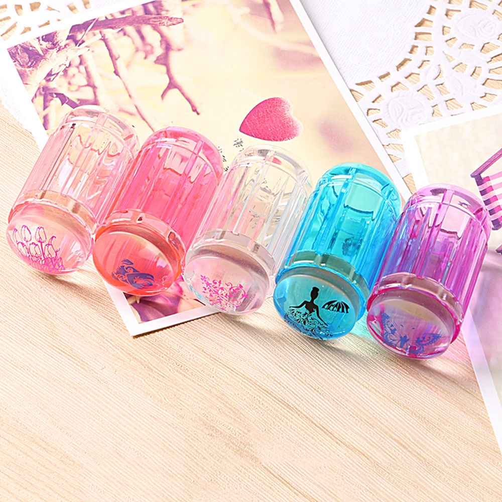 1pc 4 Colors Clear Stamper 2.8cm Jelly Silicone Na... – Grandado