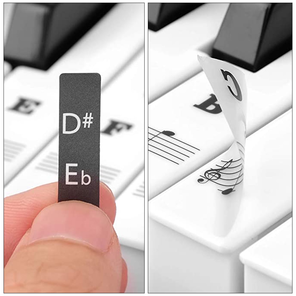 88/61/54/49/37Key Piano Stickers Transparante Pian... – Vicedeal