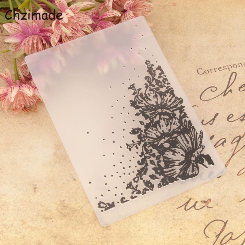 Chzimade Flower Embossing Folder Plastic Template ... – Grandado