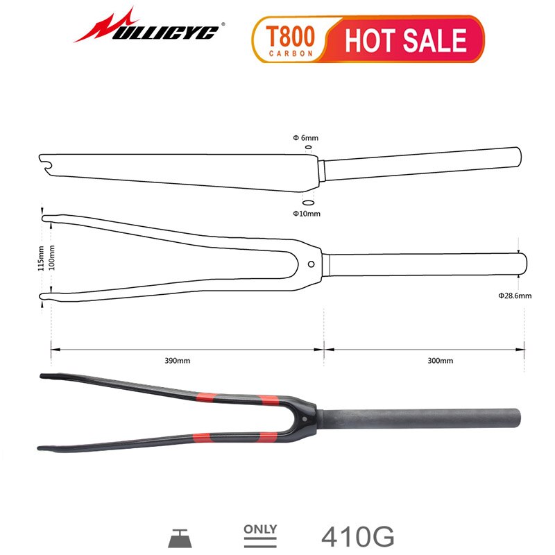 Circular tube type Front fork Superstrong 3K +Glos... – Vicedeal