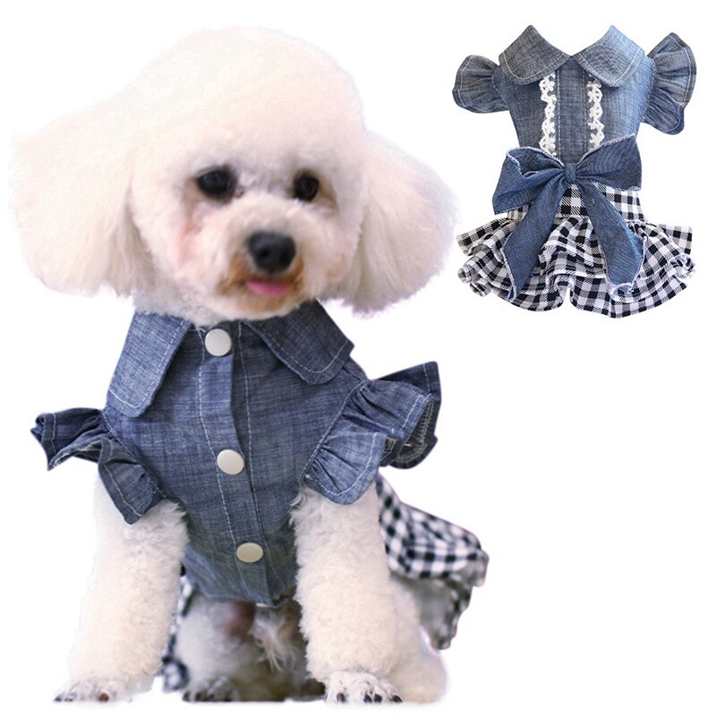 Pet Denim Tutu Dress Dog Cat Spring Summer Cowboy ... – Grandado