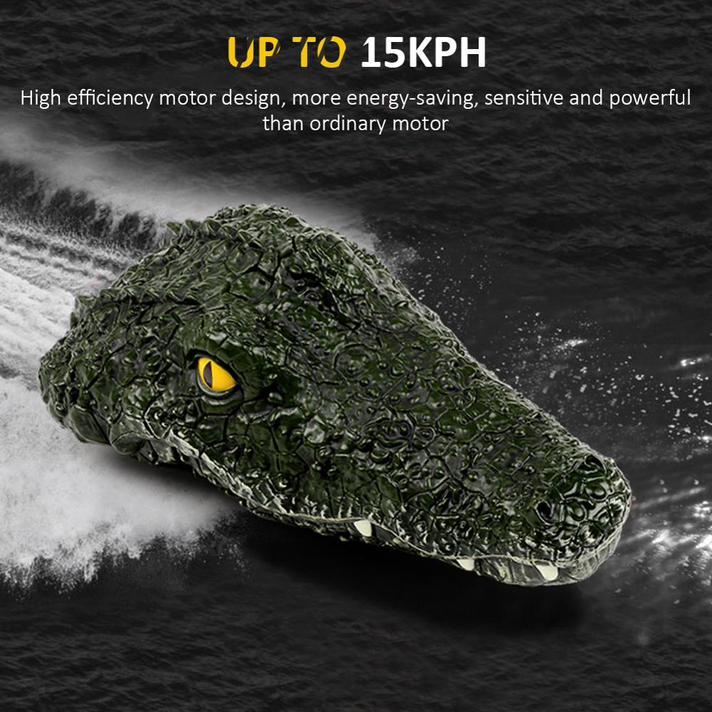 2.4G Remote Control Electric Boat Toys Alligator Head Joke Prank Maker ...
