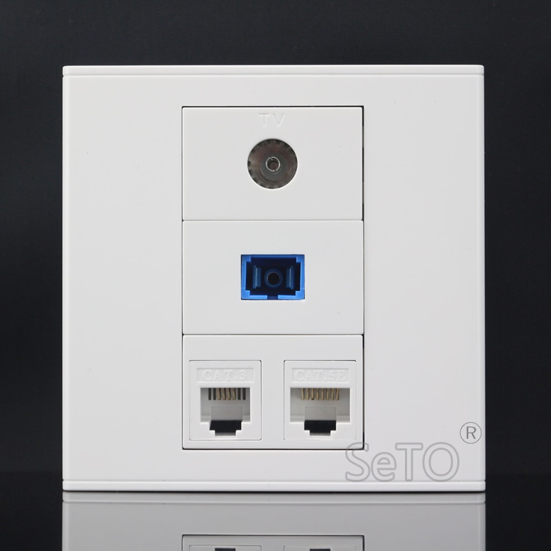 SeTo 86 Type RJ45 Cat5e Network Lan + TV + SC + RJ... – Vicedeal