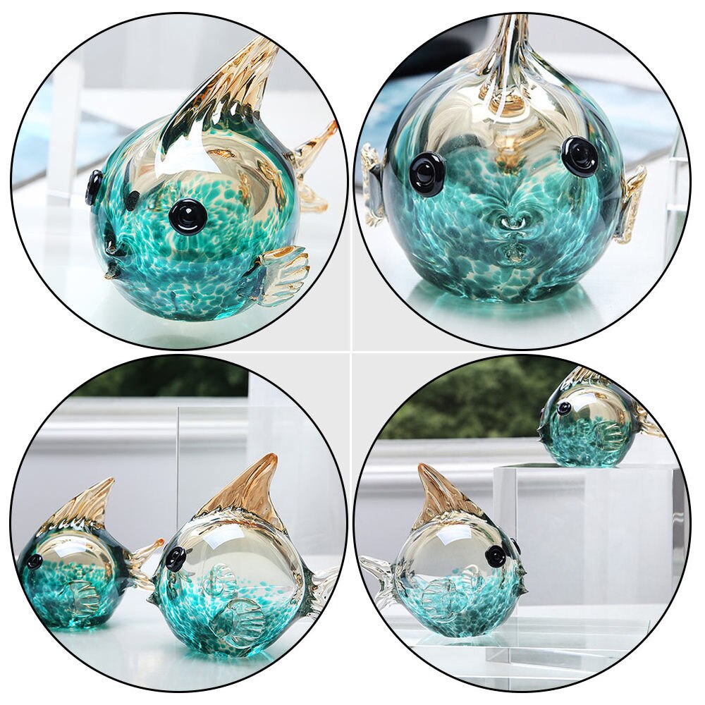 1Pc Adorable Modern Fish Decor Animal Sculpture Gl... – Grandado
