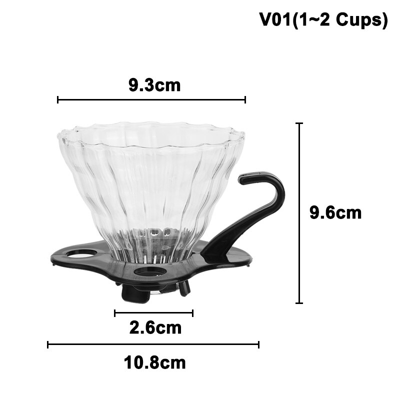 Heat-Resistant Resin Reusable V60 Coffee Filter 2/... – Grandado
