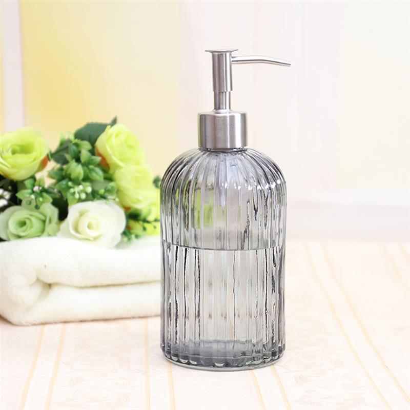 400ml Manual Soap Dispenser Clear Glass Hand Sanit... – Grandado