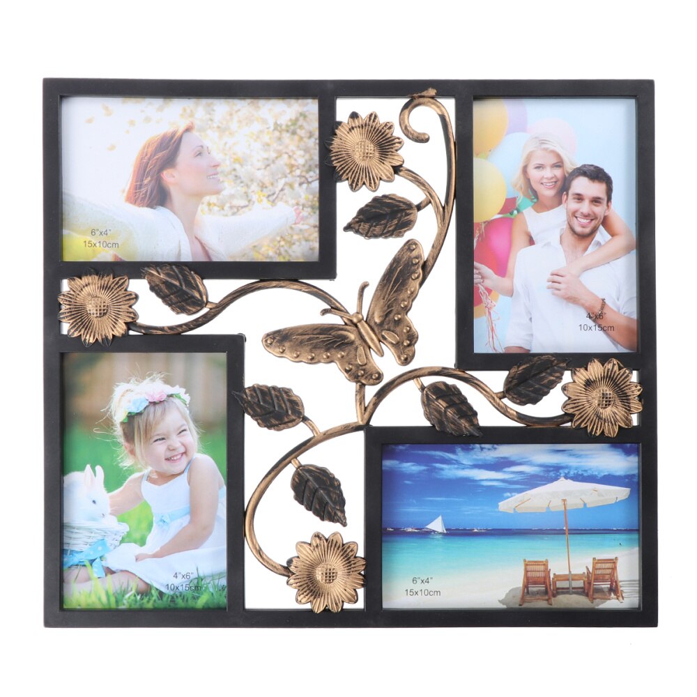 Decorative 4 Opening Wall Hanging Photo Frame with... – Grandado