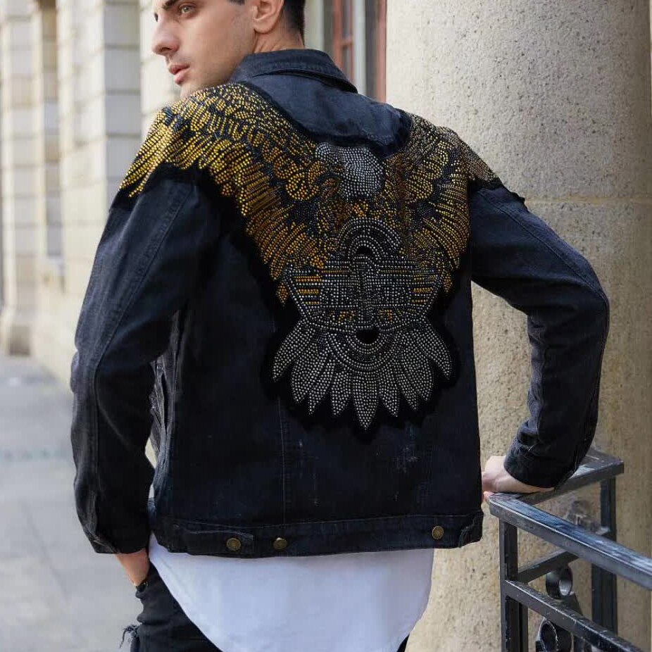 Hip Men's Hop Denim Jacket Streetwear Coat Couples... – Grandado