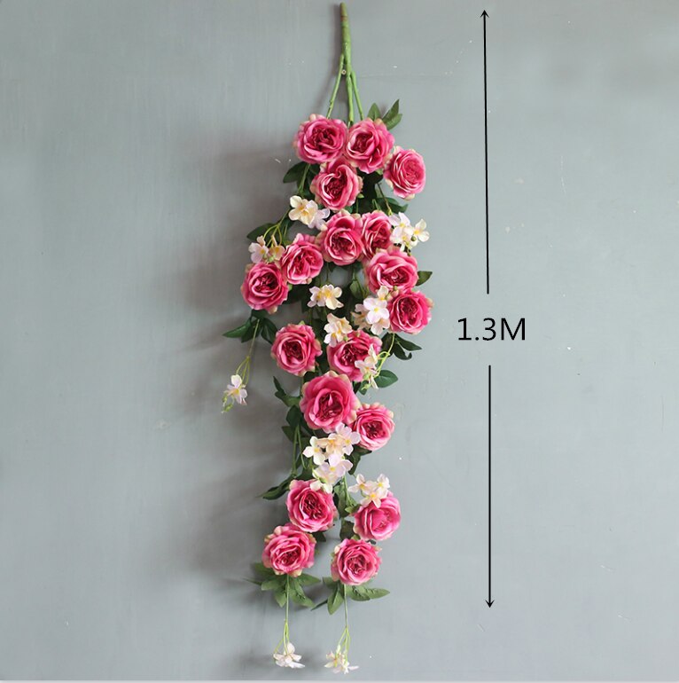 Artificial flower vine Rose Flower strip Artificia... – Vicedeal