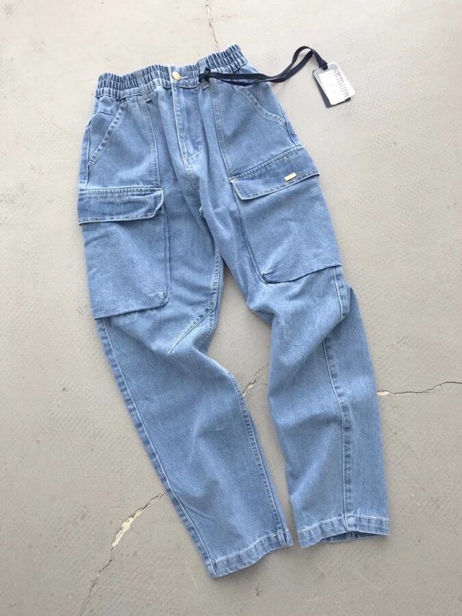Kith Denim Pants Streetwear Hole Damage Washed Do ... – Vicedeal