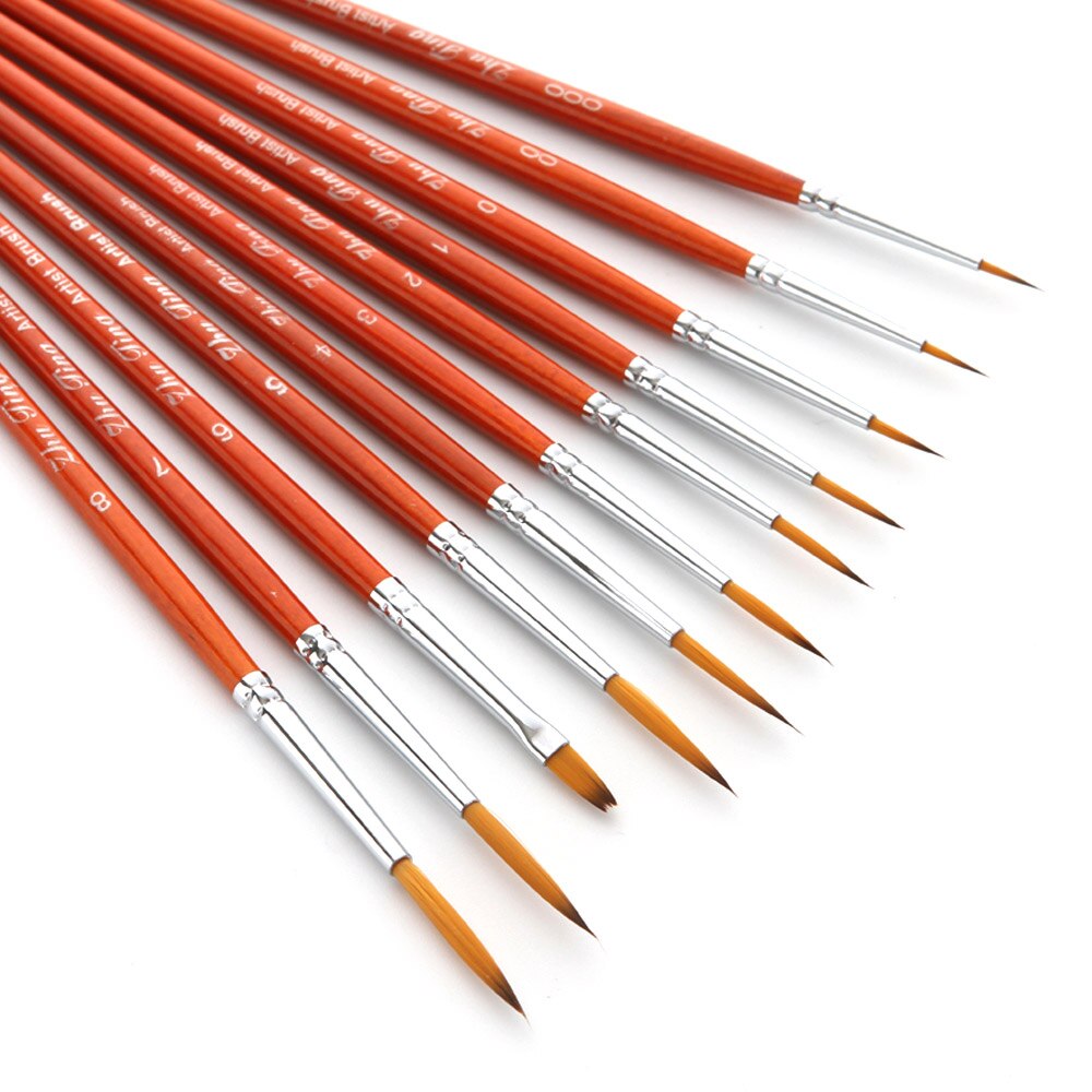 11pcs Draw Paint Brushes Kit Set Artist Paintbrush... – Grandado