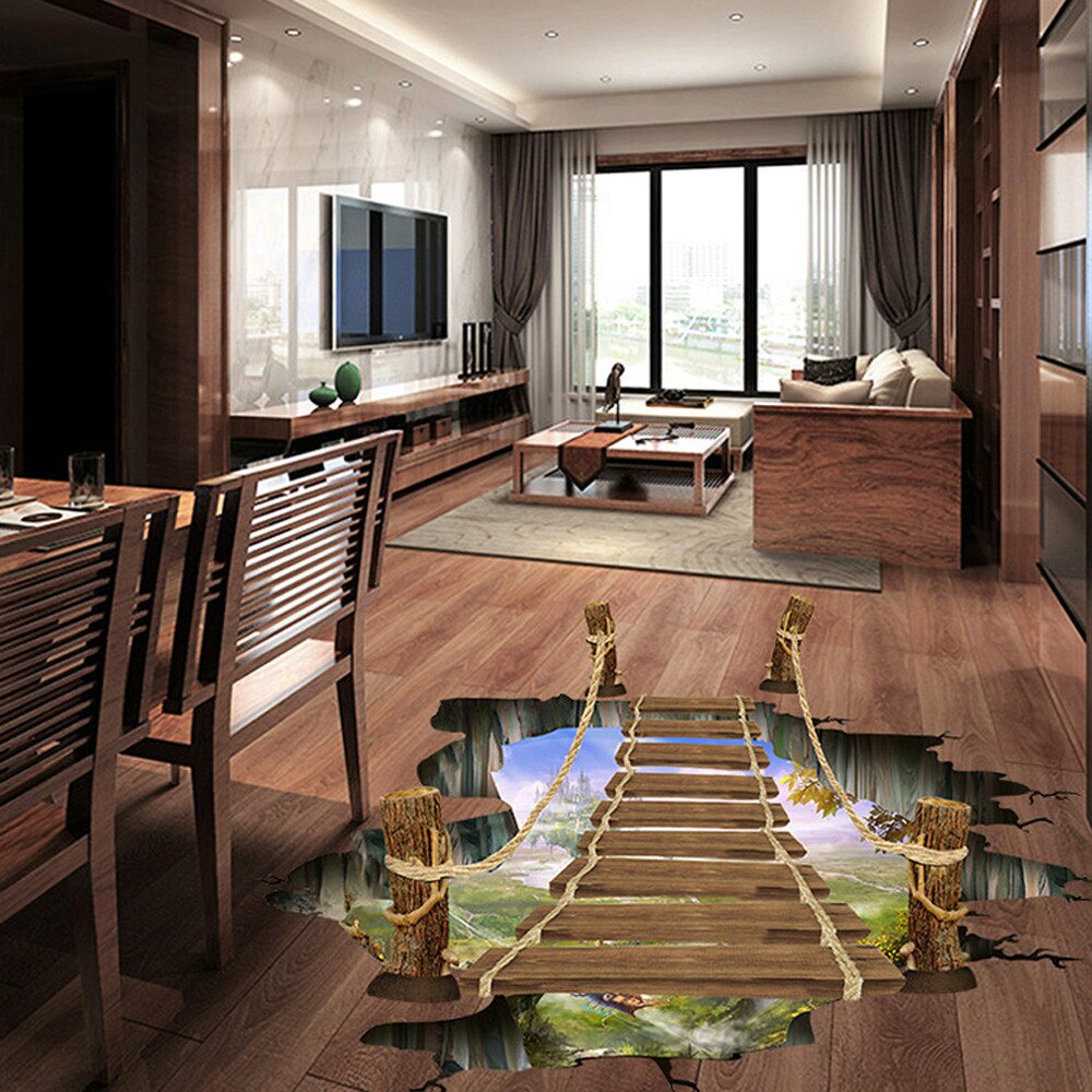 3D Bridge Floor/Wall Stickers for Kids Rooms Nurse... – Grandado