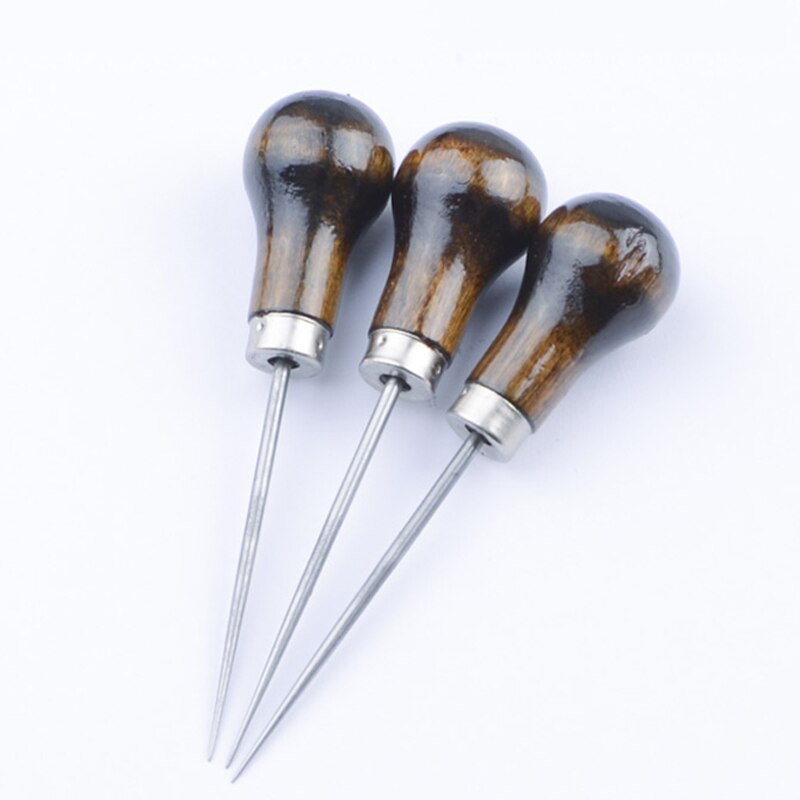 3Pcs Wooden Handle Sewing Awl Scratch Awl Tool Pin... – Grandado
