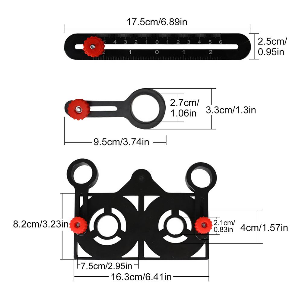 Multi Angle Measuring Ruler Tool Tile Hole Punch G... – Grandado