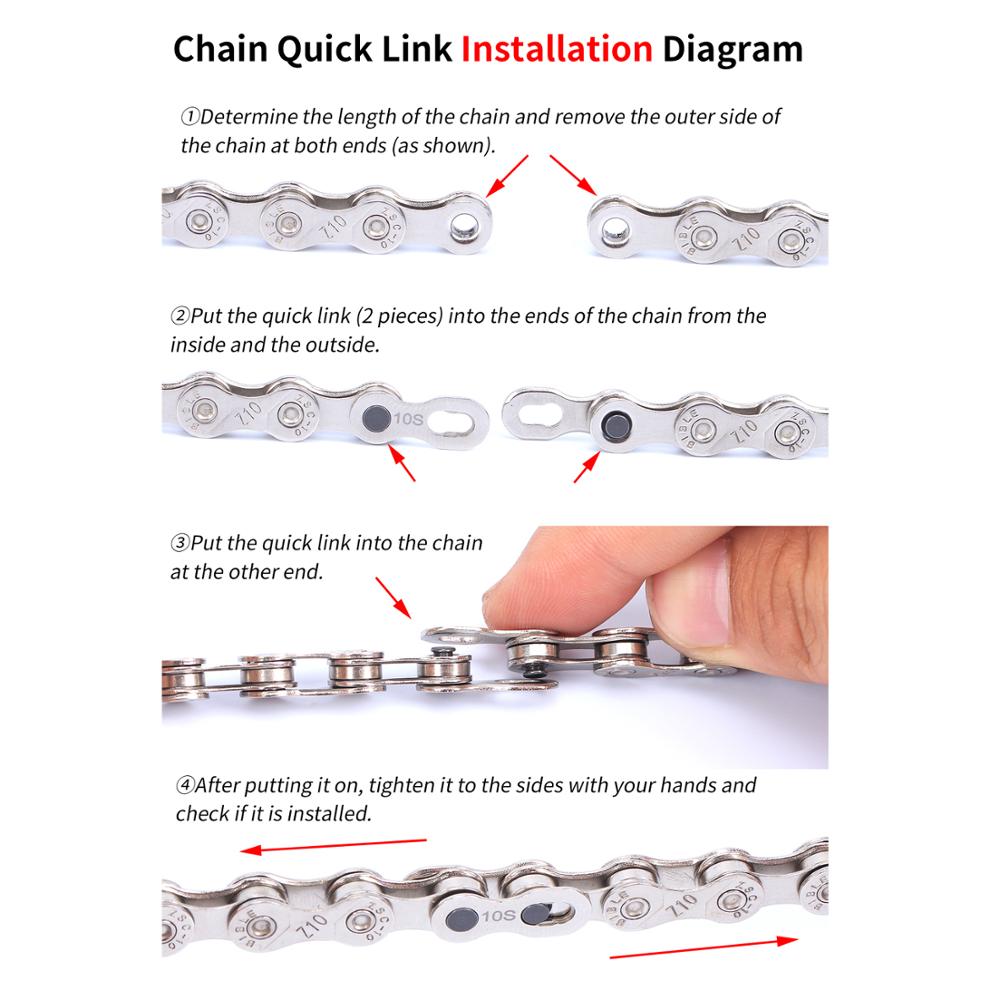 5 paar 6 7 8 9 10 11 Speed Fietsketting Quick Link... – Vicedeal