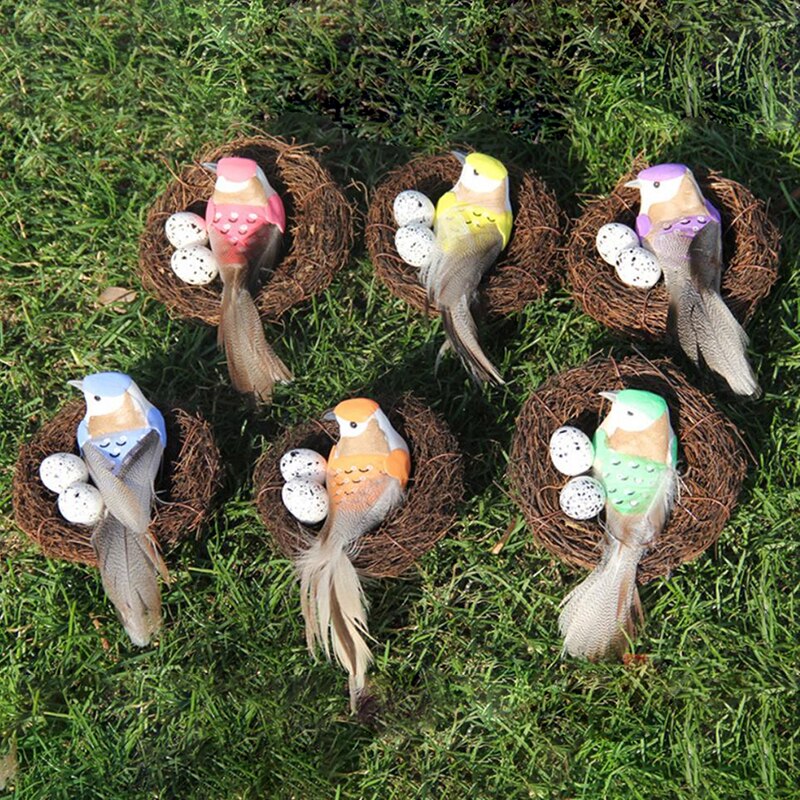 Handmade Window Display Big Round Bird Nest Set Ra... – Grandado