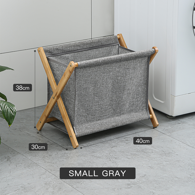 Dirty Clothes Laundry Basket Wood Bracket Foldable... – Grandado