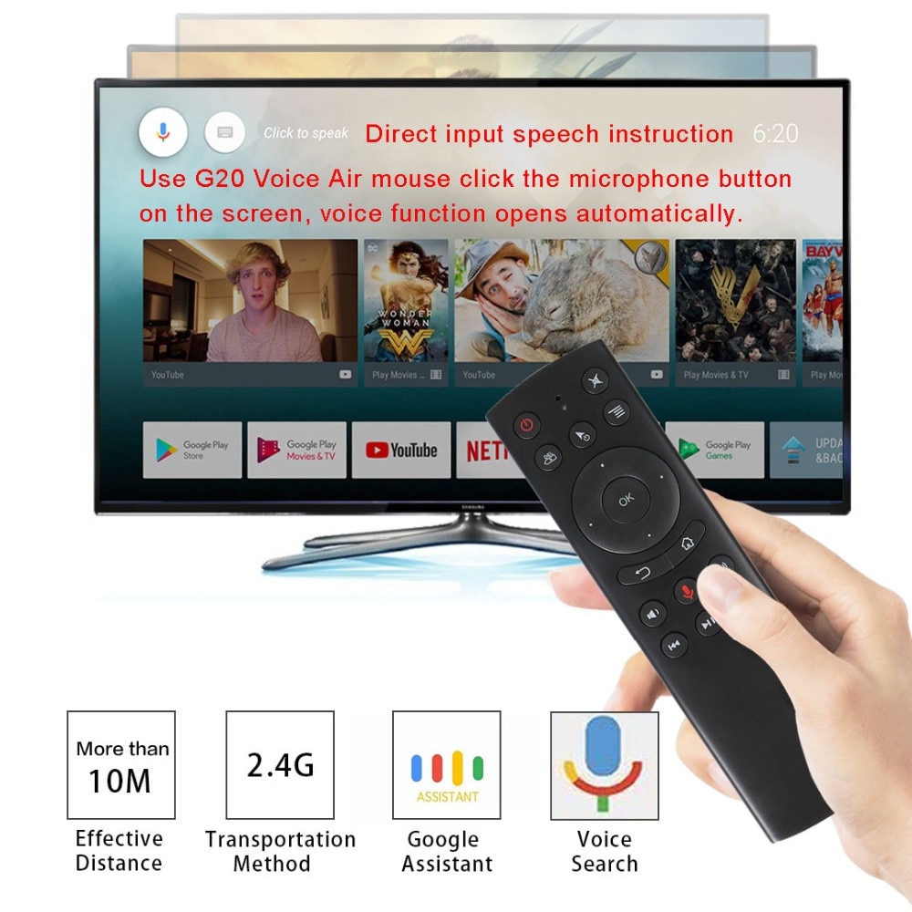 G20S 2.4G Wireless Air Mouse Gyro Voice Control Se... – Grandado