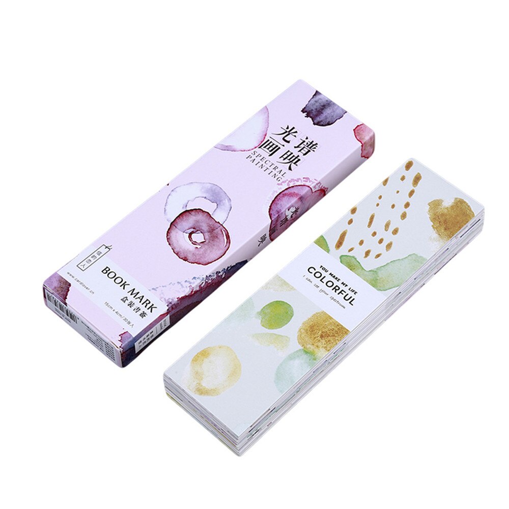 Ellenmar 30pcs Spectrum Painting Paper Bookmark Ha... – Vicedeal
