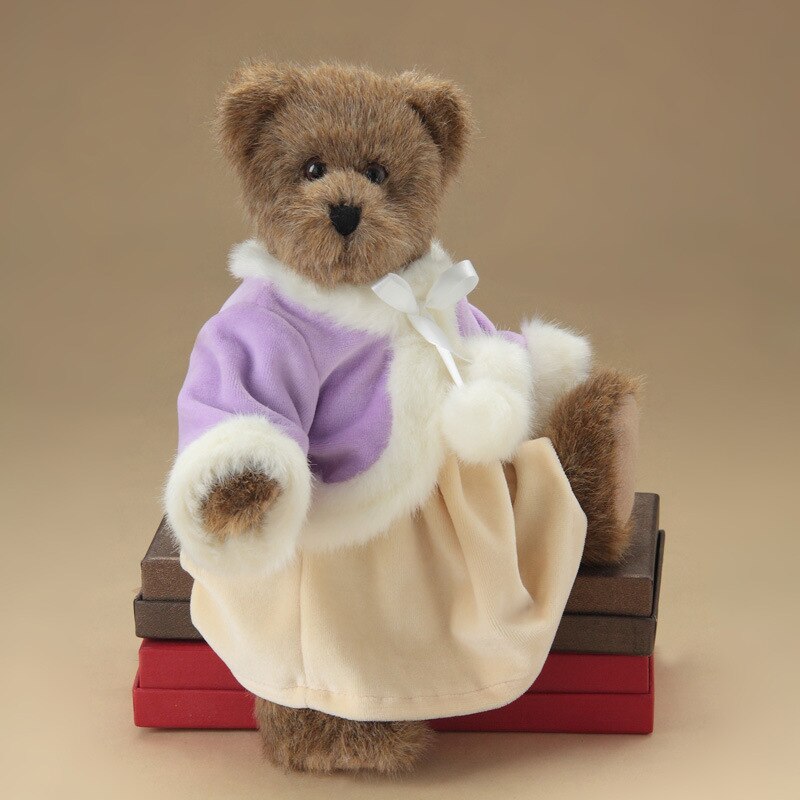 30cm Lucky Teddy Bear for Christmas Purple Cloth C... – Grandado