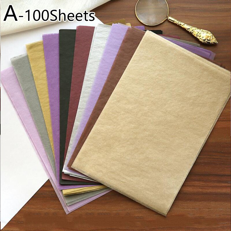 100sheet/bag A5 Wrapping Papers Retro Multicolor P... – Grandado