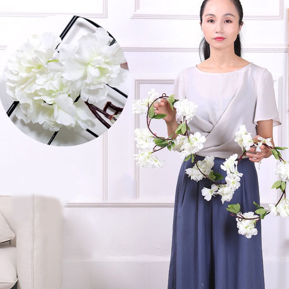 1.7m Artificial Sakura with Leaf Rattan Vine Garde... – Vicedeal