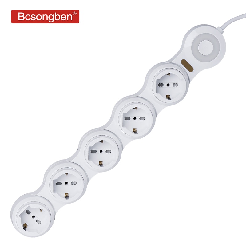 Bcsongben Eu Pop Plug Power Socket 1 To 5 Kitchen Grandado