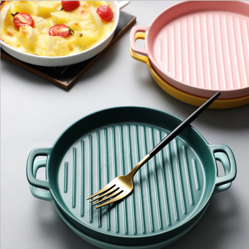 6 Colors Plates Dinnerware 2 Sizes Plates for Food... – Vicedeal
