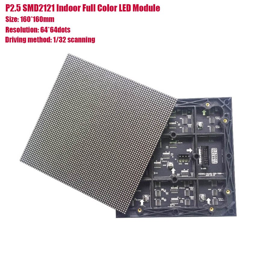160x160mm P 2,5mm 64x64 pixel 1/32 Scan Indoor SMD... – Vicedeal