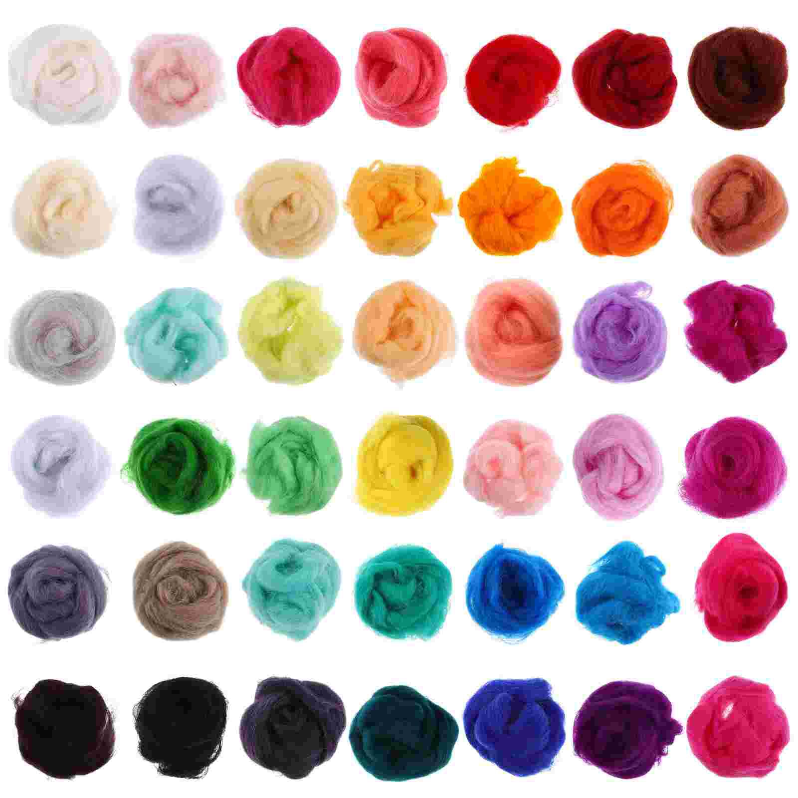 40Pcs Kleurrijke Wol Fibre Vilten Wol Nat Vilten A... – Vicedeal