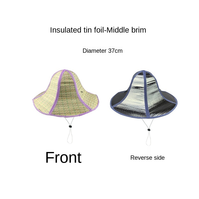 Double-sided Folding Straw Hat Strohhut Sunscreen ... – Grandado