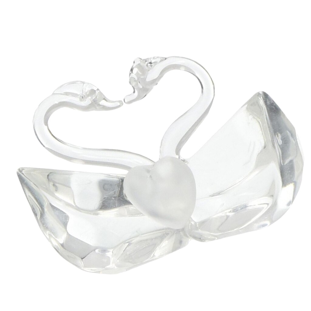 Artificial Crystal Kissing Couple Swan Table Cente... – Grandado
