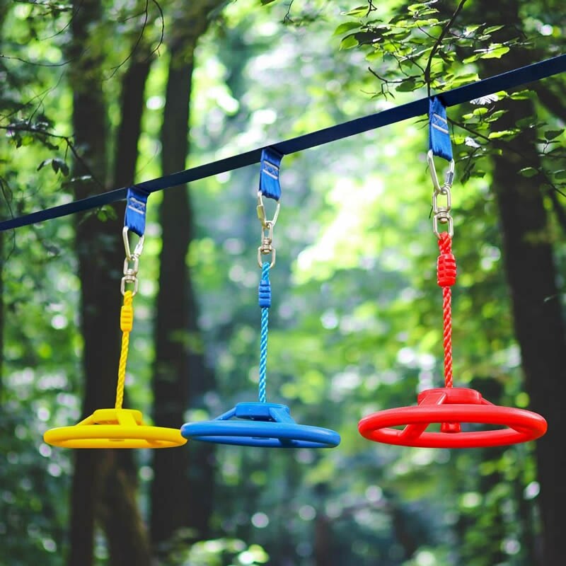 Kids Ninja Wheel with Safety Carabiner Bar Obstacl... – Grandado