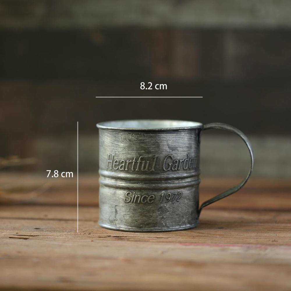 Iron Cup Round Iron Cup Ins Style Vintage Iron Pla... – Grandado