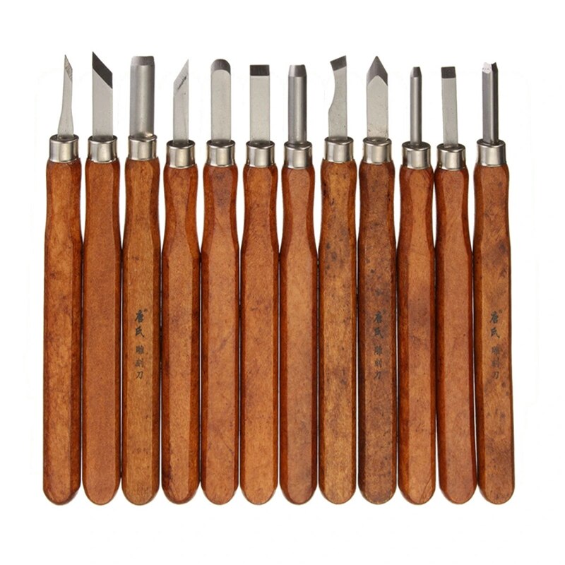 3/12Pcs Wood Carving Chisel Knife Tool WoodWorking... – Grandado