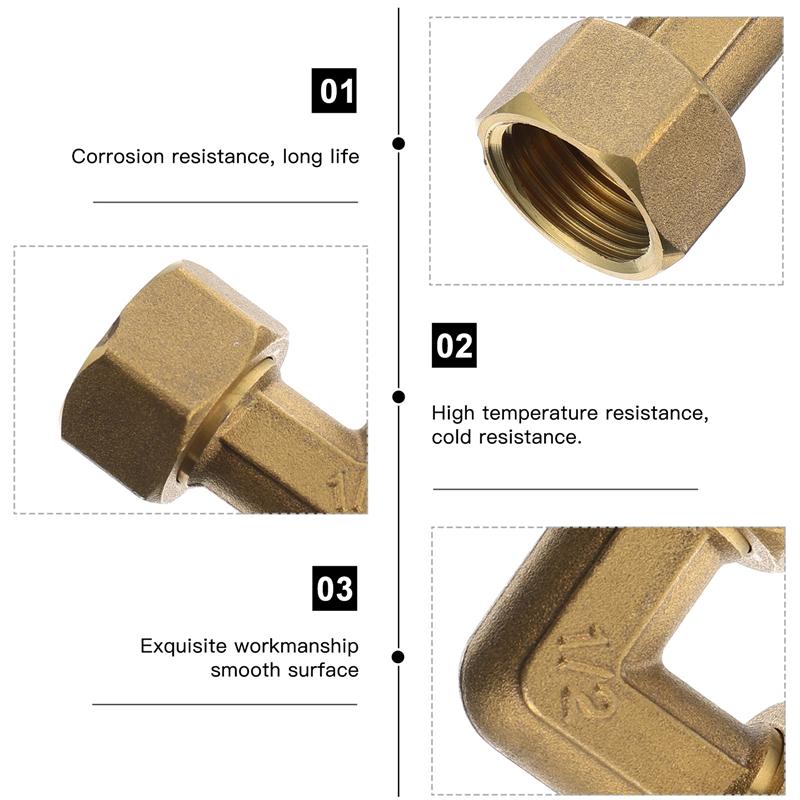 1 Set 90 Degree Brass Elbow Water Pipe Fitting Cop... – Grandado