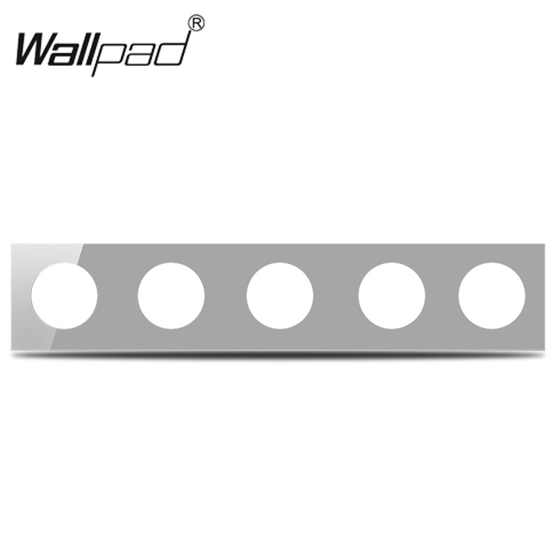 L6 Grey Glass 5 Gang Quintuple Frame Plate For L6 ... – Grandado