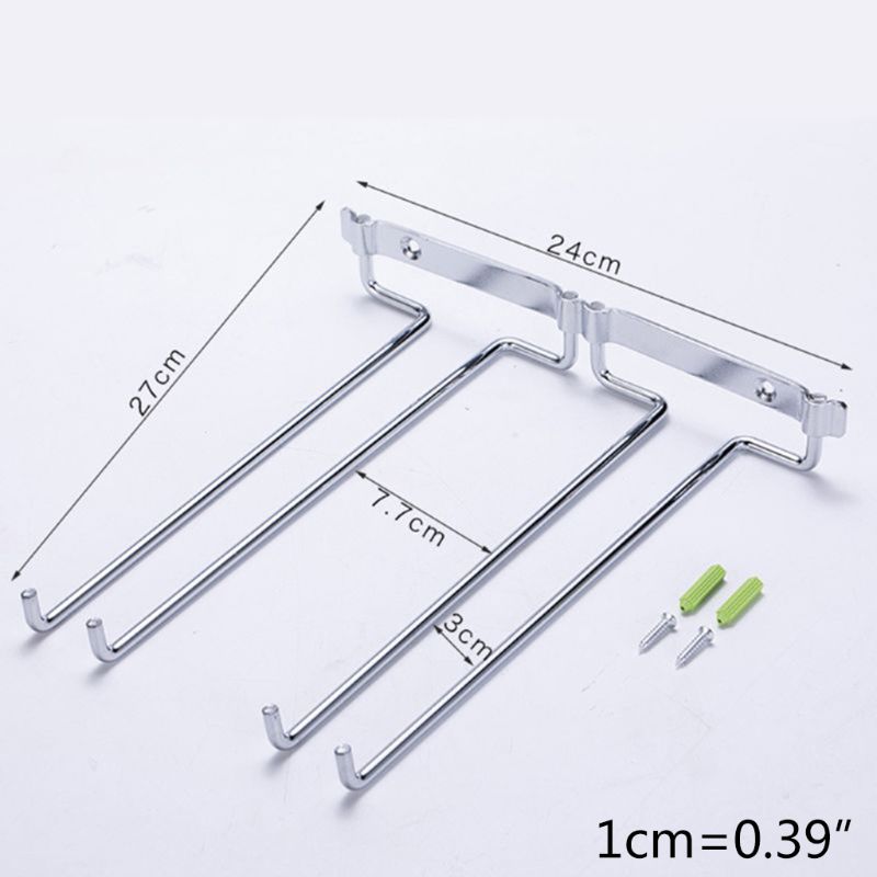 Unilateral Side 2 Row Hanging Wine Glass Holder In... – Grandado