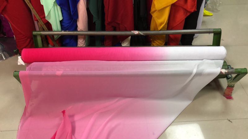 Gradient dance clothing fabrics Rose red gradient ... – Grandado