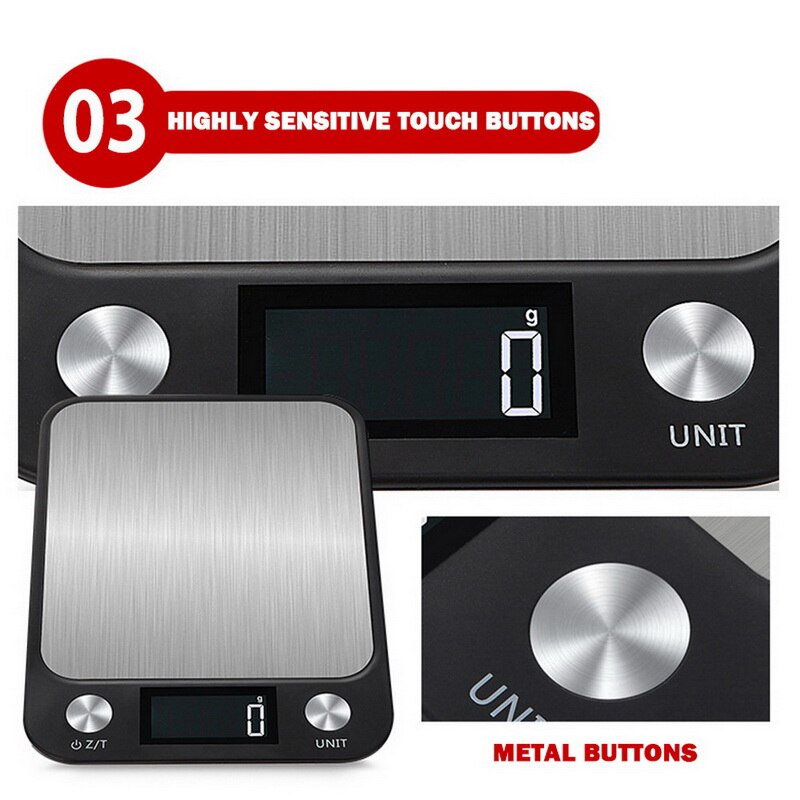 LCD Display 10kg/1g Multi-function Digital Food Ki... – Grandado