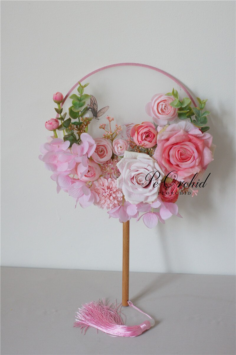 PEORCHID Traditional Chinese Bridal Bouquet Fan Vi... – Grandado
