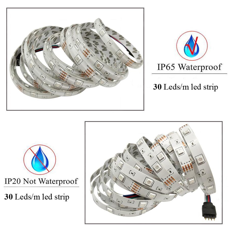 LED Light Strip RGB SMD 5050 2835 LED Tape 5 M Wat... – Vicedeal