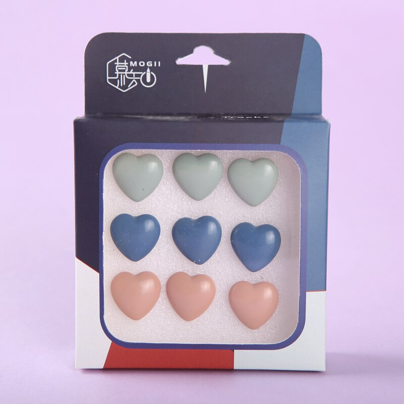 Mogii 9 Stks/doos Leuke Hart Decoratieve Thumb Kop... – Grandado