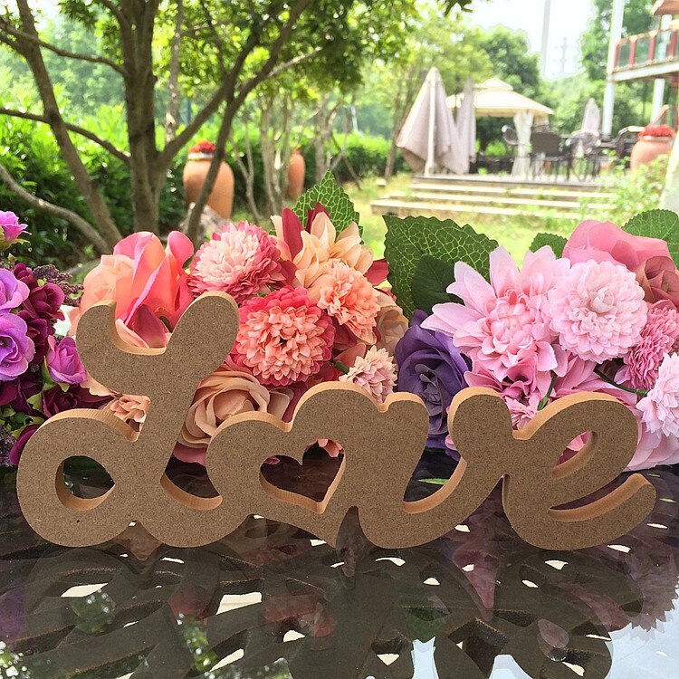 "LOVE" MDF Wooden Letters , wedding, bir... – Grandado