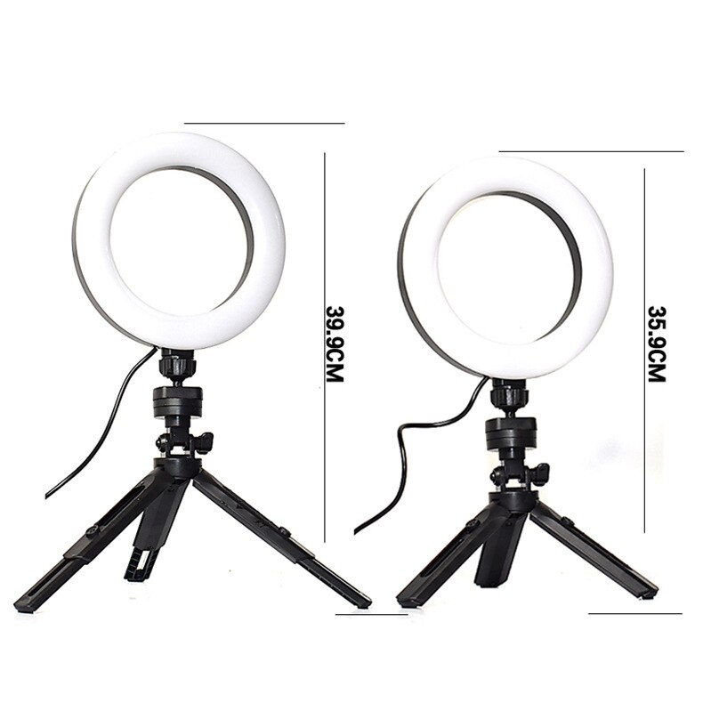 6-inch LED Ring Light Tricolor Light With Tripod B... – Grandado