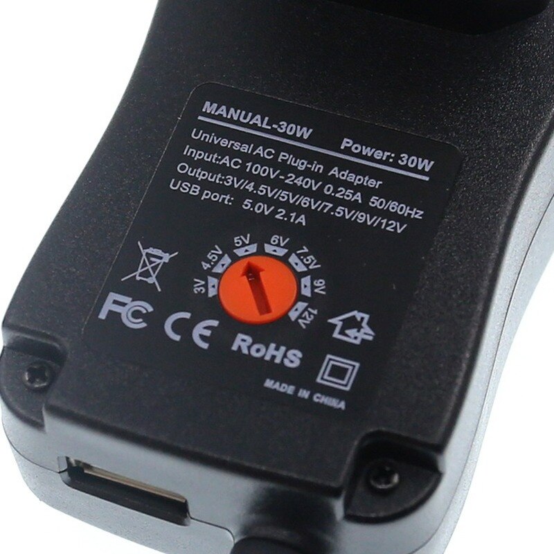30W Universal AC Adapter with 6 DC Tip Regulated M... – Grandado