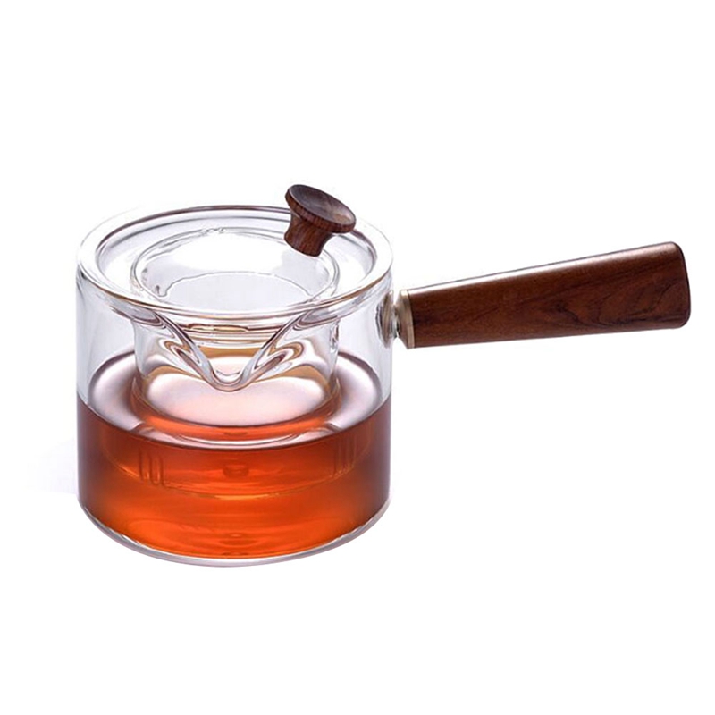Glass Steaming Teapot Heat-Resistant Wooden Handle... – Vicedeal