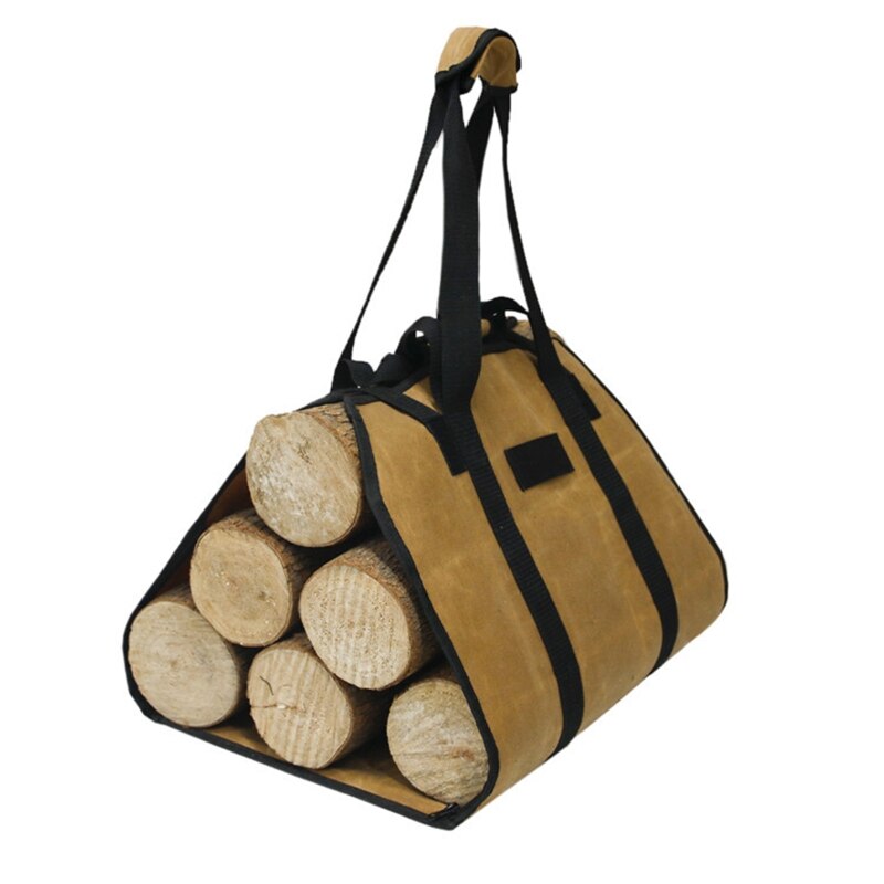 Log Carrier for Firewood Indoor Outdoor Waxed Canv... – Grandado