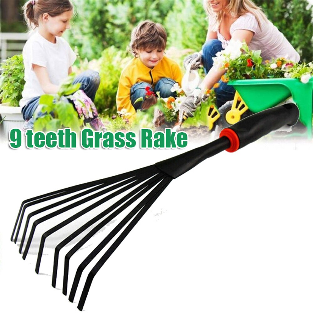 1Pc Portable Mini 9 Teeth Steel Rake For Home Gard... – Grandado