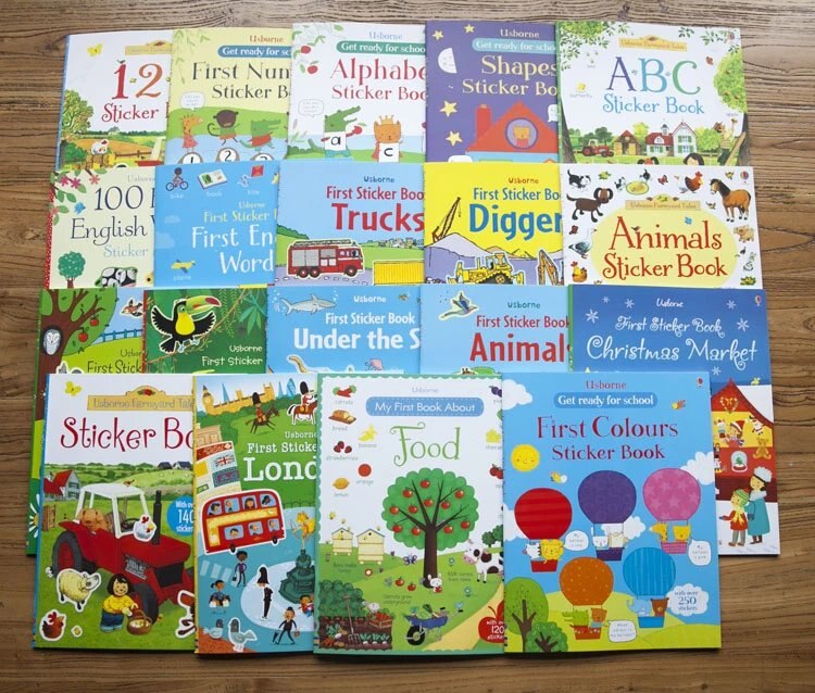 5 sticker boeken van kinderen Engels verhaal/A4 si... – Grandado